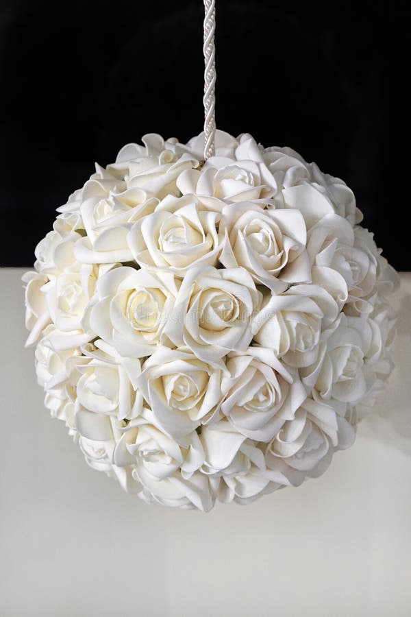 White rose ball stock image. Image of rose, round, decoration - 70712843