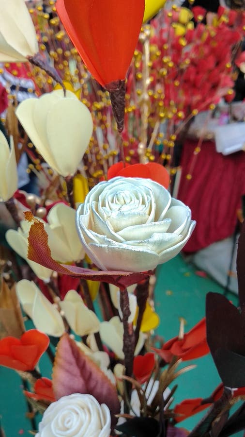 White rose craft stock photo. Image of rose, handmade - 107343332