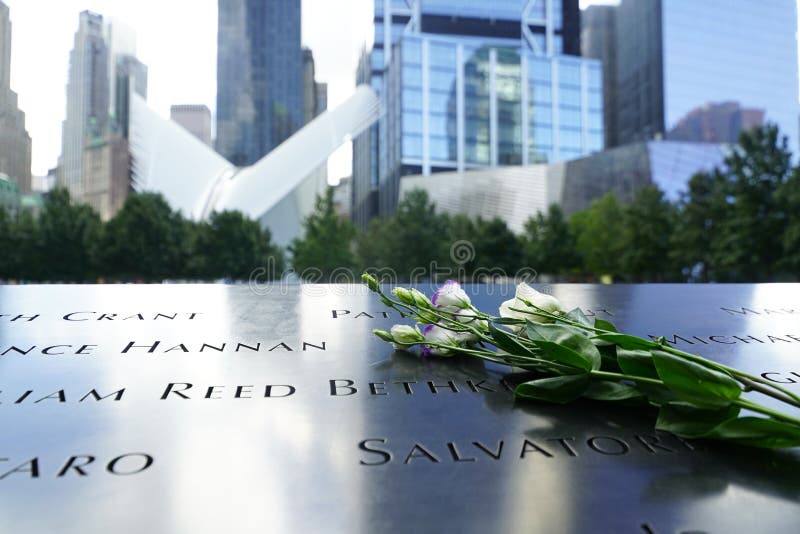 White Rose on the 9 11 Memorial North Pool Editorial Photo - Image of ...