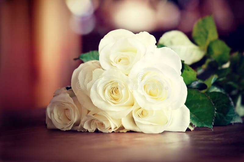 White roses bouquet stock photo. Image of blossom, leafs - 30764136