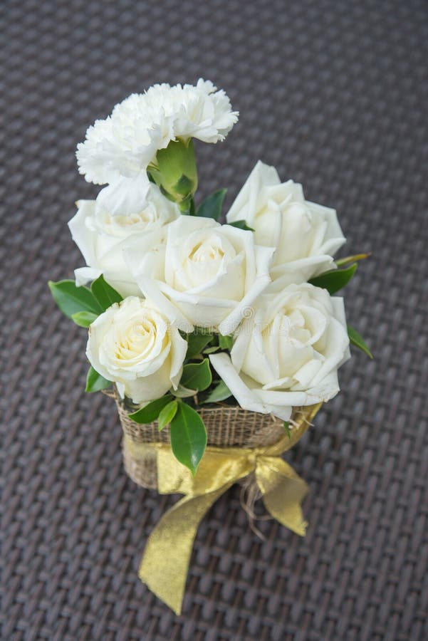 White roses in vase. stock photo. Image of bloom, beauty - 58451180