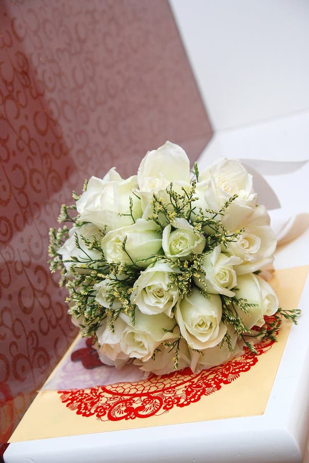 White roses in wedding stock image. Image of wine, ribbons - 14024963