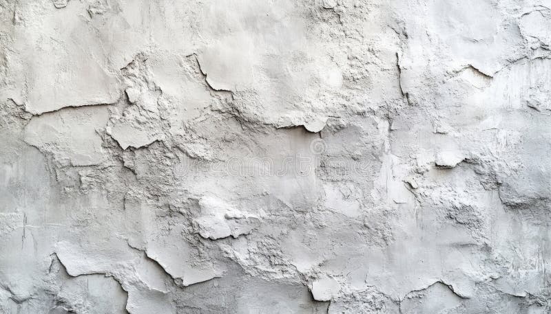 White Rough Uneven Stucco Wall Showing Damage Stock Photo - Image of ...