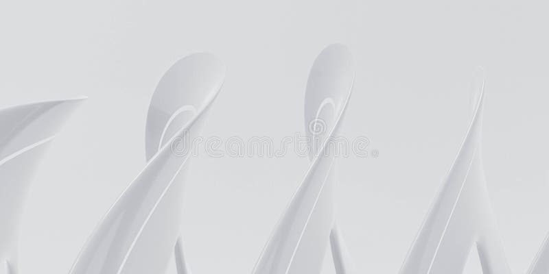 White Round Abstract Shape Digital Background Pattern 3d Render ...