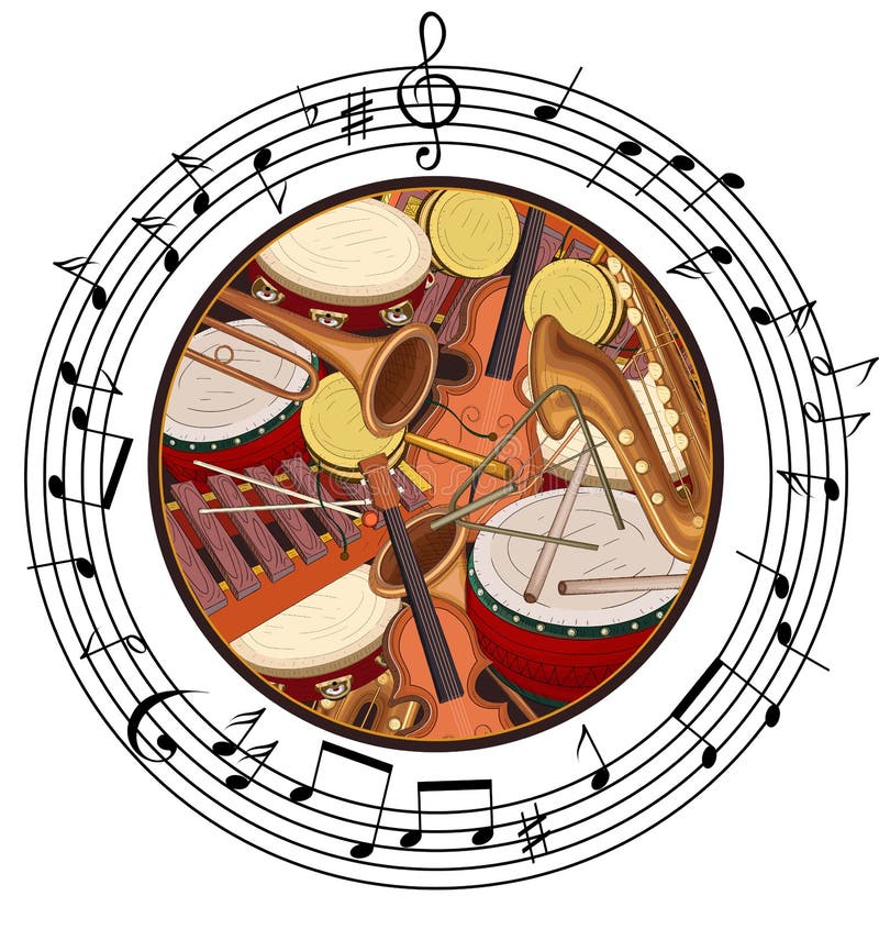 Music Notes Round Stock Illustrations – 1,361 Music Notes Round Stock ...