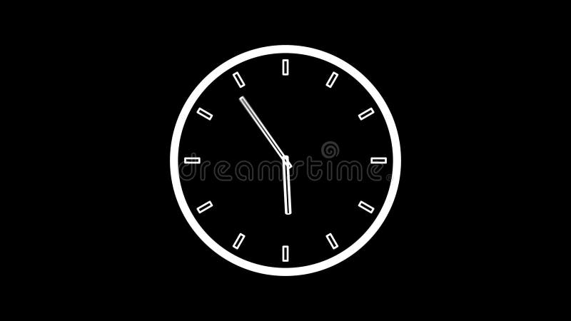 Round Clock with Rotating Animated Arrows. Animation Stock Footage ...