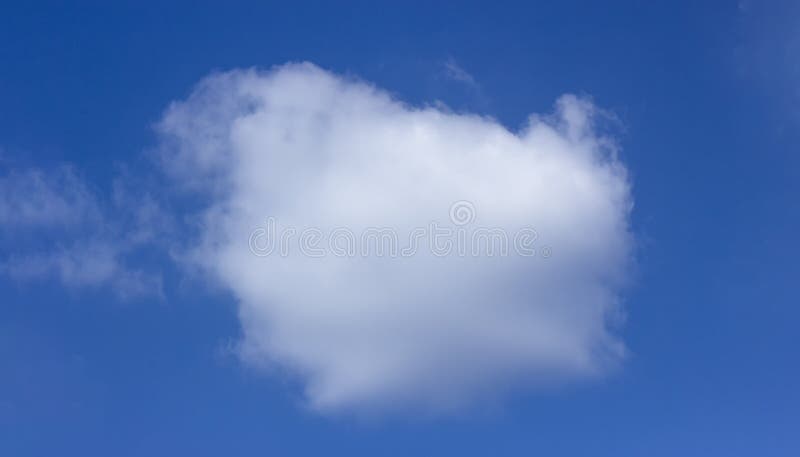 White Round Cloud on a Blue Sky Background Stock Photo - Image of ...