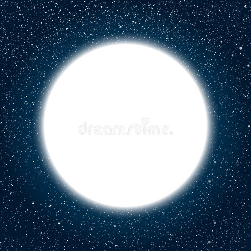 White Round Frame. Starry Night Sky. Stock Vector - Illustration of ...