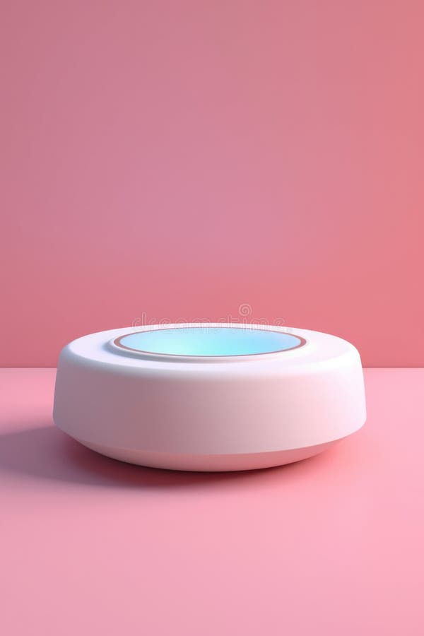 A Pink Round Object on a Pink Surface, Empty Podium Mockup for Beauty ...