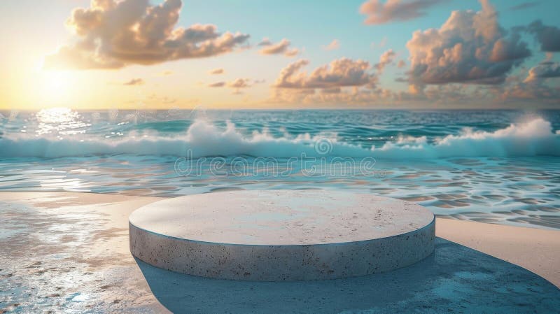 White Round Object on Sandy Beach Stock Image - Image of daylight ...