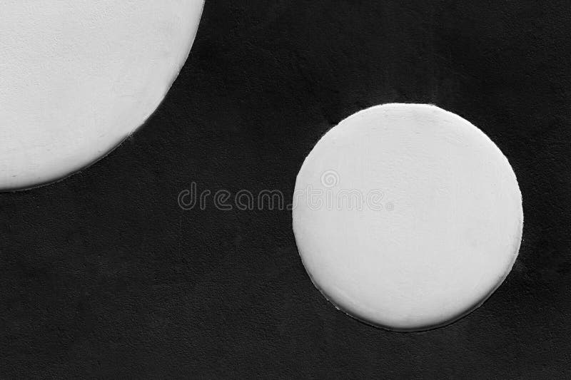 White Round Objects Design Detail Interior Decoration Wall Black Paint ...