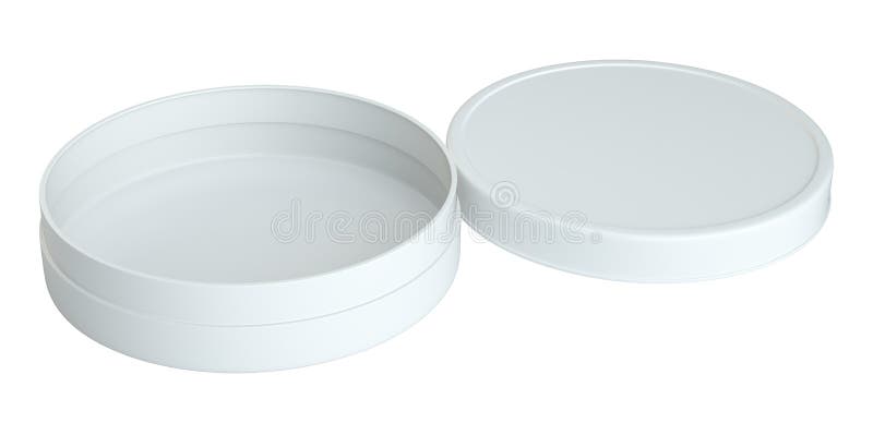White round open empty box stock illustration. Illustration of isolated ...