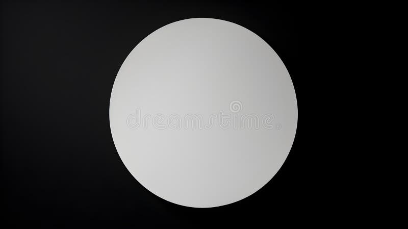 White Round Paper Note on a Black Background. Brainstorming Template ...