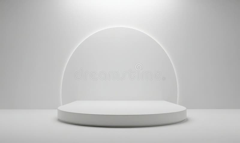 White Round Podium Stage Template Stock Illustration - Illustration of ...