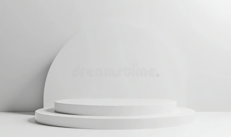 White Round Podium Stage Template Stock Illustration - Illustration of ...