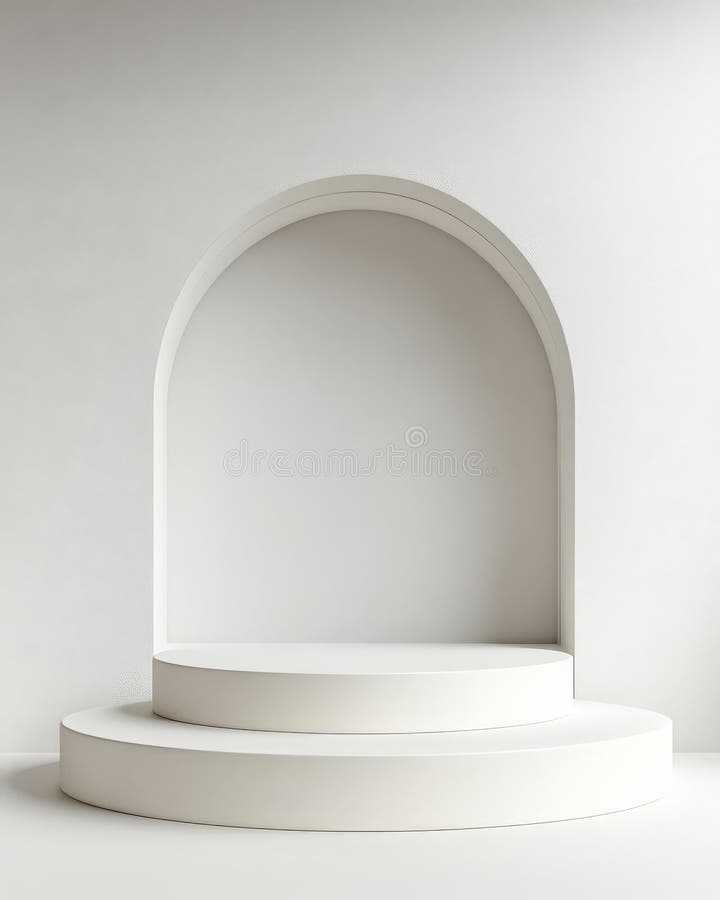 White Round Podium Stage Template Stock Illustration - Illustration of ...