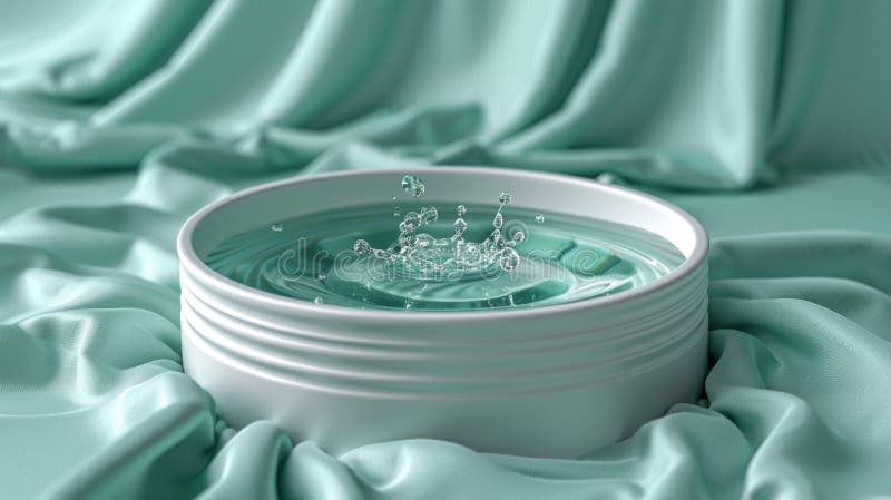 White Round Podium with Water Splash. Products Stock Photo - Image of ...