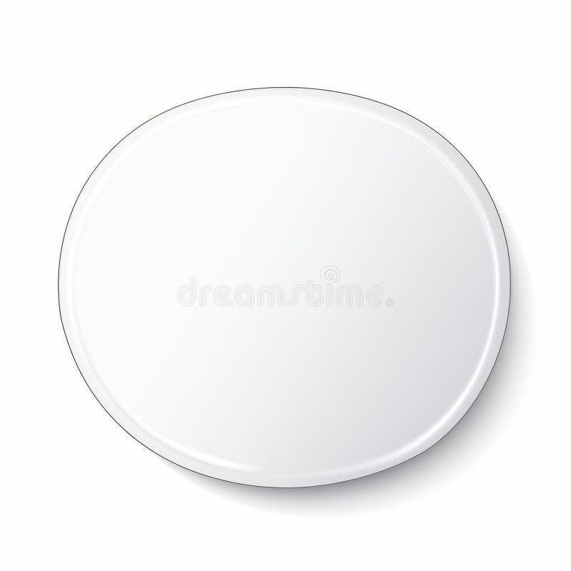 White Round Shape Vector with Soft Edges on Isolated Background Stock ...