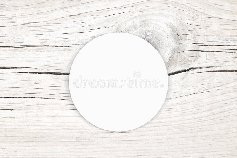 Round Sticker Mockup on Open Kraft Box, Lunch Box, Packaging with Blank ...
