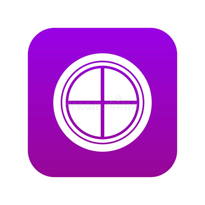 White Round Window Icon Simple Stock Vector - Illustration of inside ...