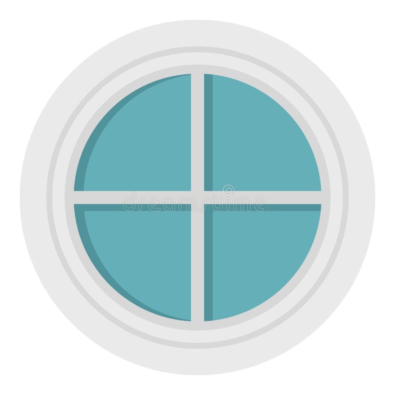White Round Window Icon Isolated Stock Vector - Illustration of door ...