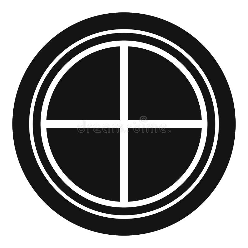 White Round Window Icon Outline Stock Vector - Illustration of object ...