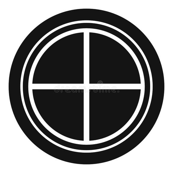 White Round Window Icon Simple Stock Vector - Illustration of inside ...