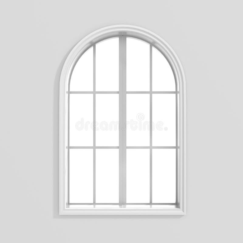 Round Window Silhouette for House Isolated on White Background. Clipart ...