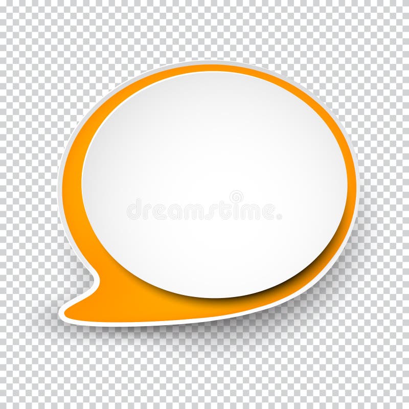 White Rounded Paper Speech Bubble. Stock Vector - Illustration of ...