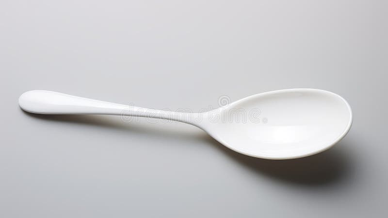White Rounded Spoon: Mote Kei Style with Subtle Tonality Stock ...