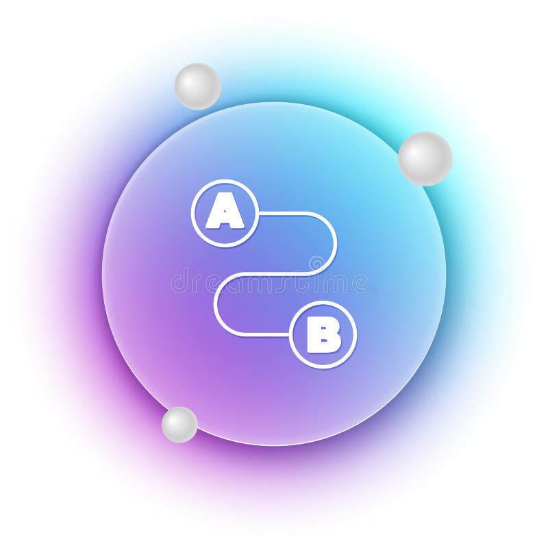 Route Location Icon, Two Pin Signs and Dotted Road Line, Path Start and ...