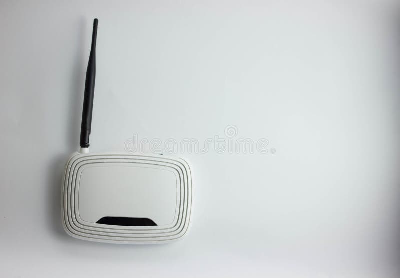 White Wi-Fi Router on a Blue Abstract Background Stock Photo - Image of ...