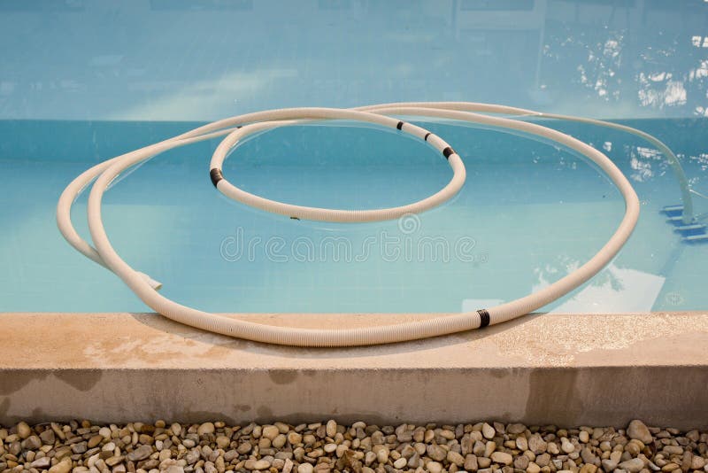 White Rubber Tube in Swimming Pool Stock Image - Image of color, black ...
