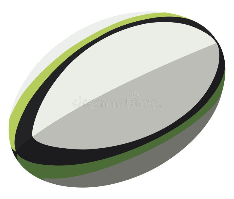 White rugby ball, icon stock vector. Illustration of goal - 262387620
