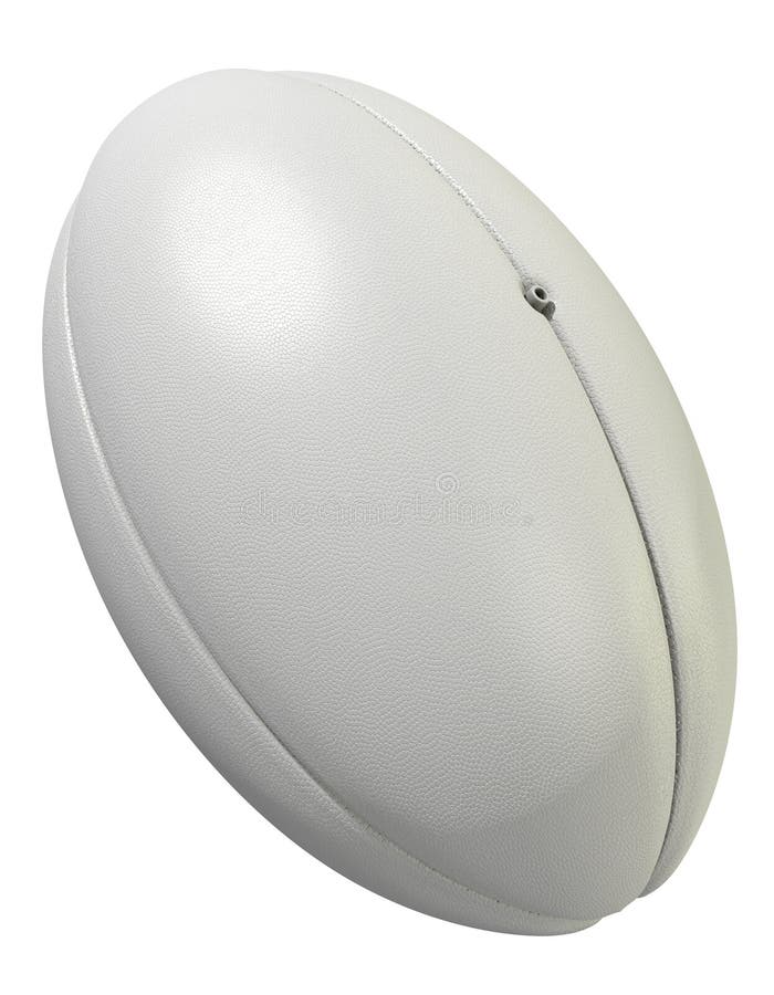 White Rugby Ball Over the Grass in the Stadium. Team Sport Concept ...