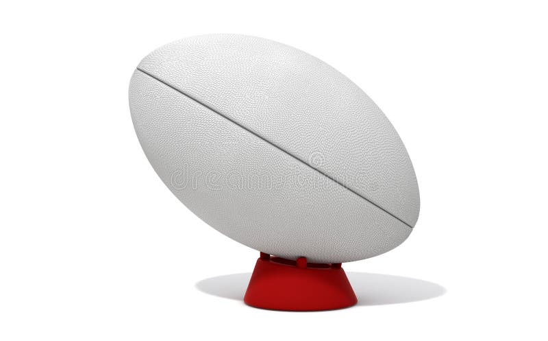 White Rugby Ball stock illustration. Illustration of ball - 137814550