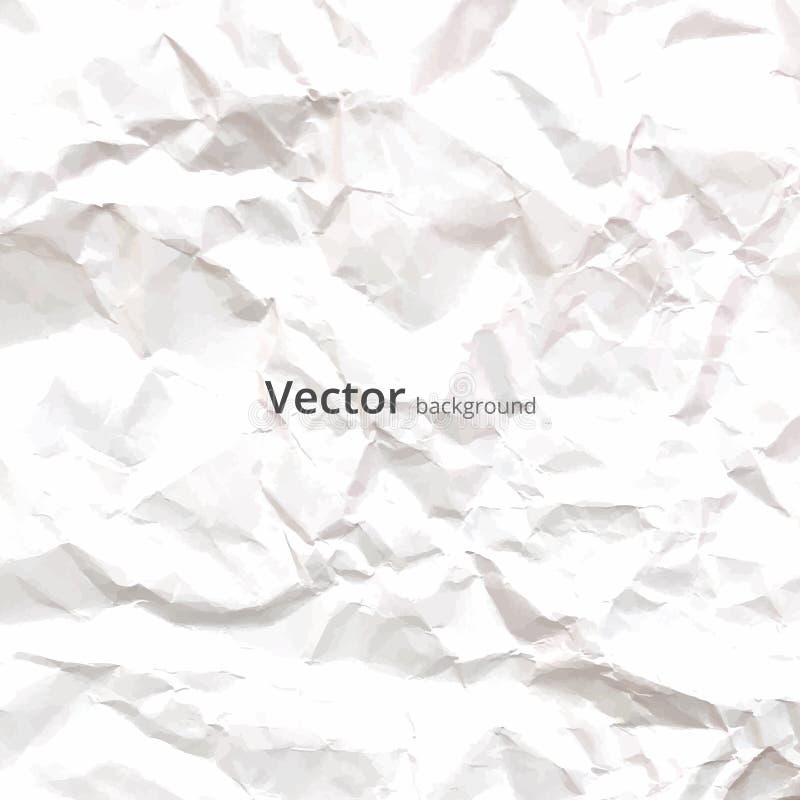 White Rumpled Paper Sheet. Texture of Crumpled Paper. Creased Paper ...