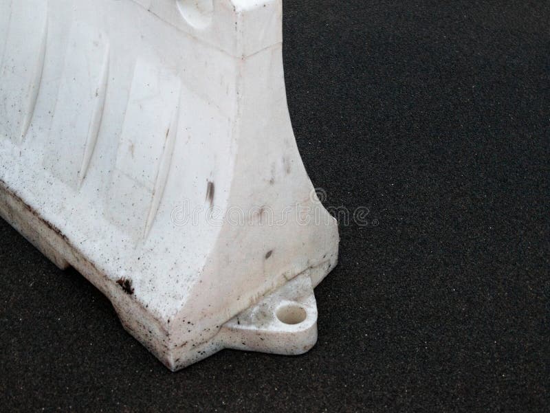 White safety barrier stock image. Image of asphalt, barrier - 184993355
