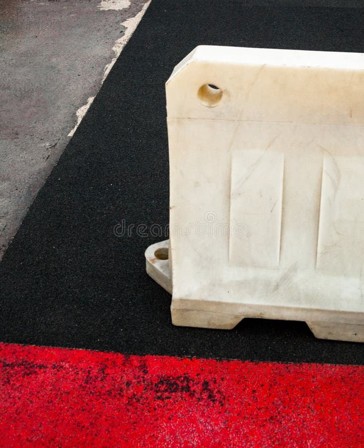 White safety barrier stock photo. Image of roadside - 185313302
