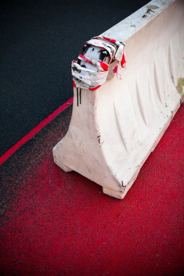 White safety barrier stock photo. Image of pedestrian - 185295708