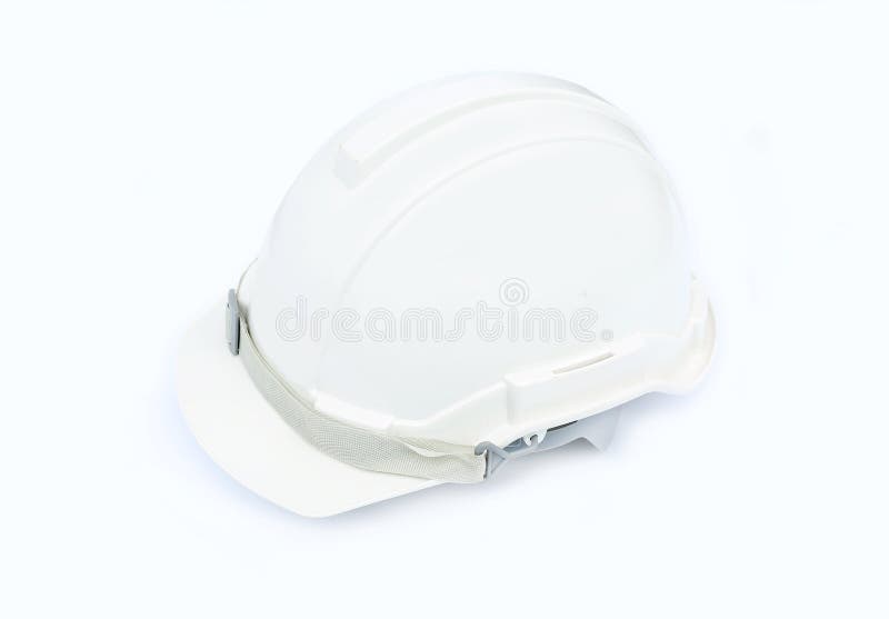 White Safety Helmet Construction on White Background Stock Image ...