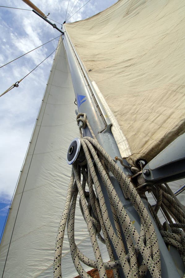 Fragments of Rigging Sailing Ship Stock Image - Image of moor, marine ...