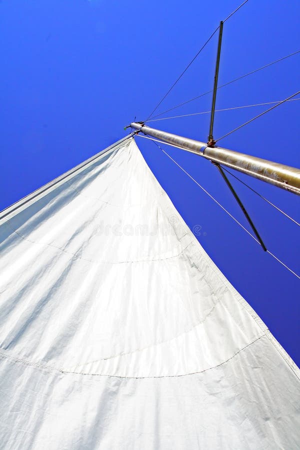 White Sail.Storm Sea.Black Background. Stock Image - Image of hobby ...