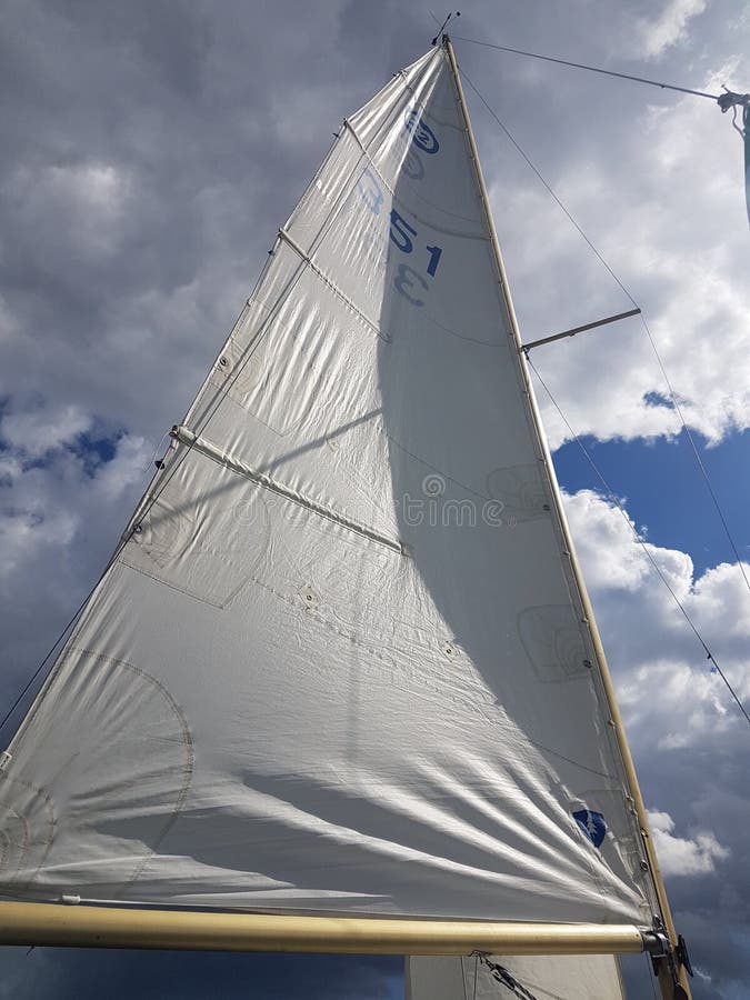 White sail from a sailboat stock photo. Image of sail - 88706552