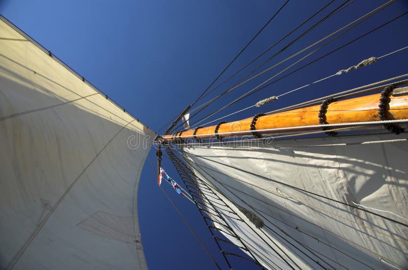 Spiral White Sea Nautical Rope on Boat Mooring Stock Image - Image of ...