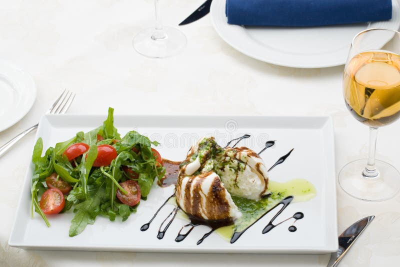 Small Plate of Gourmet Food at Wedding Stock Photo - Image of dished ...