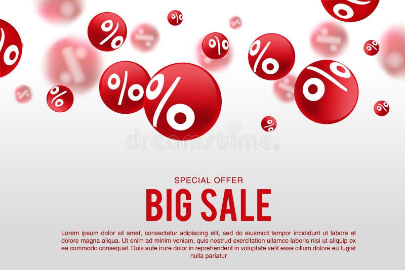 White Sale Sign Over Red Background Stock Vector - Illustration of ...
