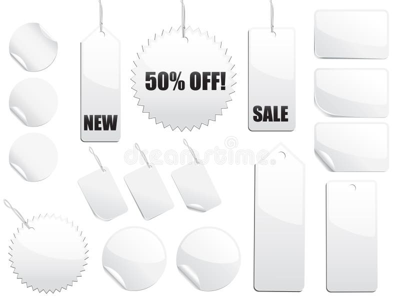 Sale labels. Hand drawn stock vector. Illustration of seller - 34128702