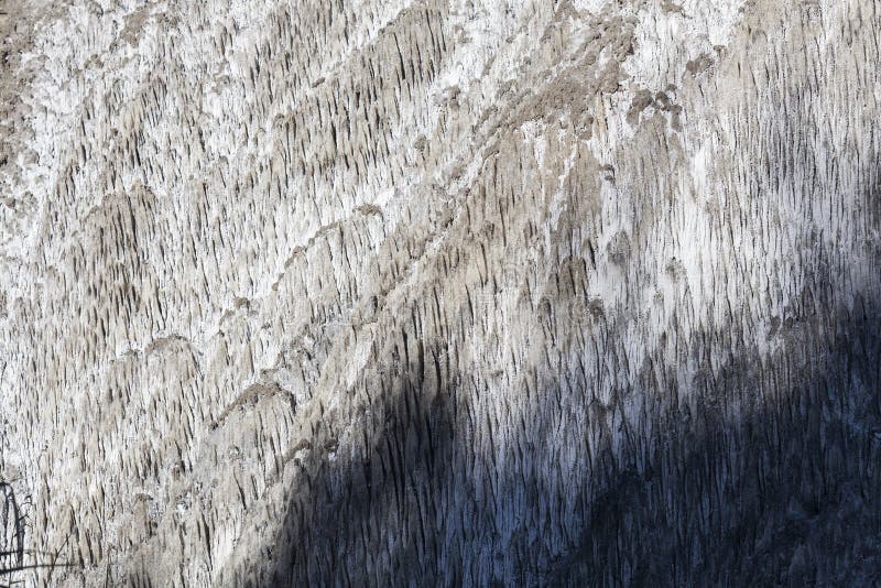 White Salt Formation Near a Salted Spring in Parajd, Romania Stock ...