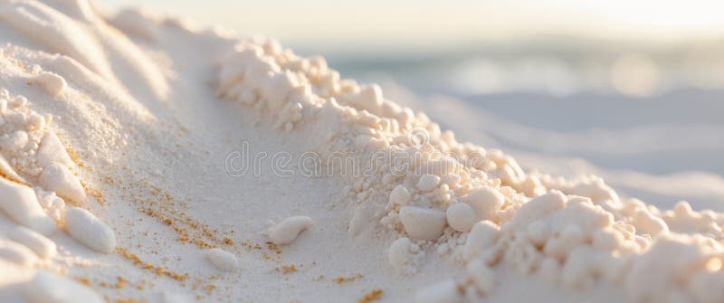 White Sand Beach Background with Closeup View of Sand Texture Stock ...